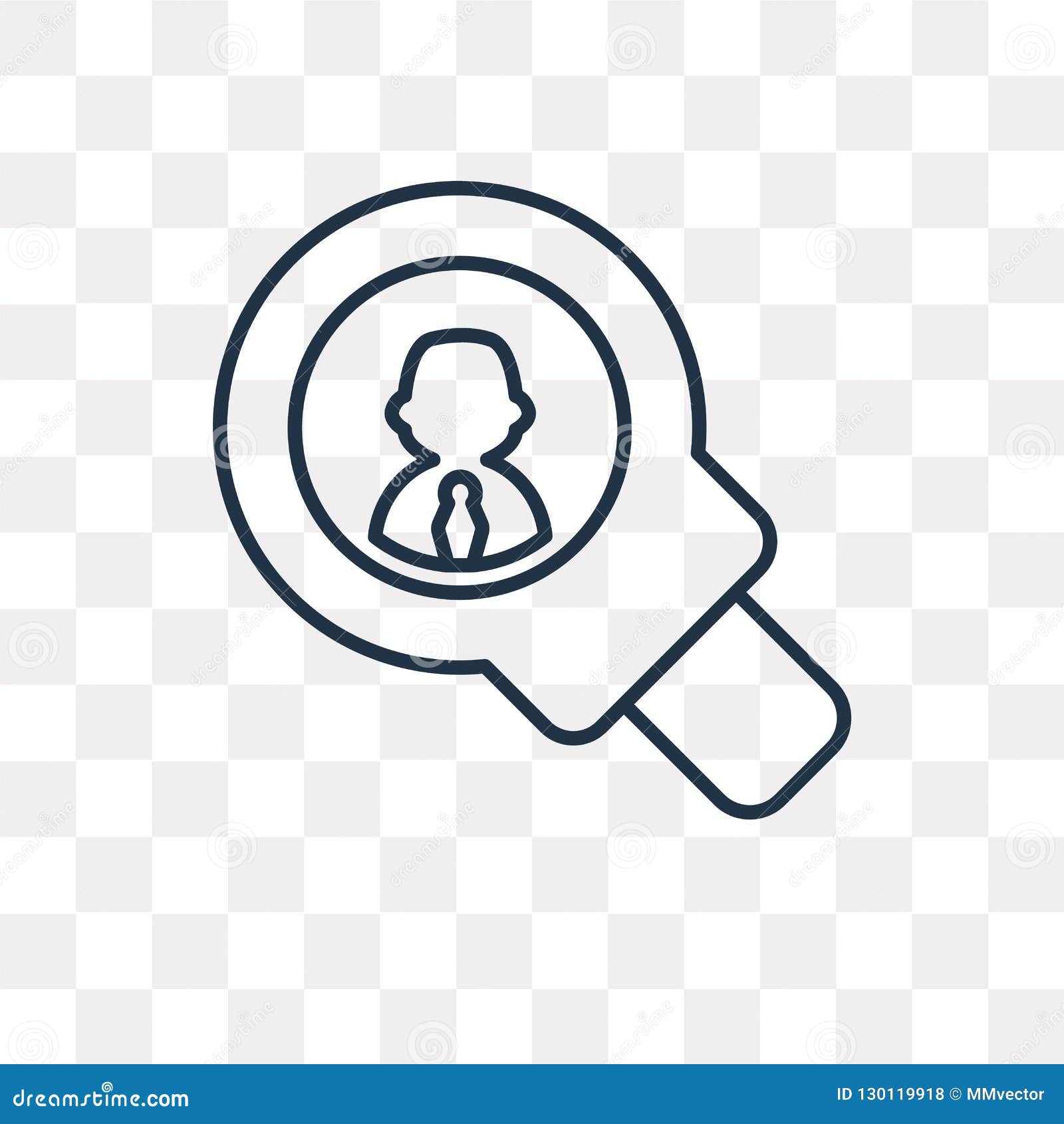 Research Vector Icon Isolated On Transparent Background, Linear Stock ...