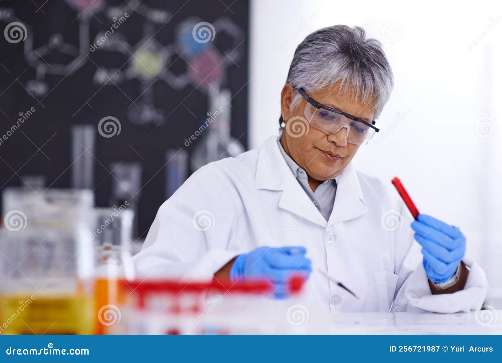 Research that Will Save Lives. a Senior Female Scientist Working in Her ...