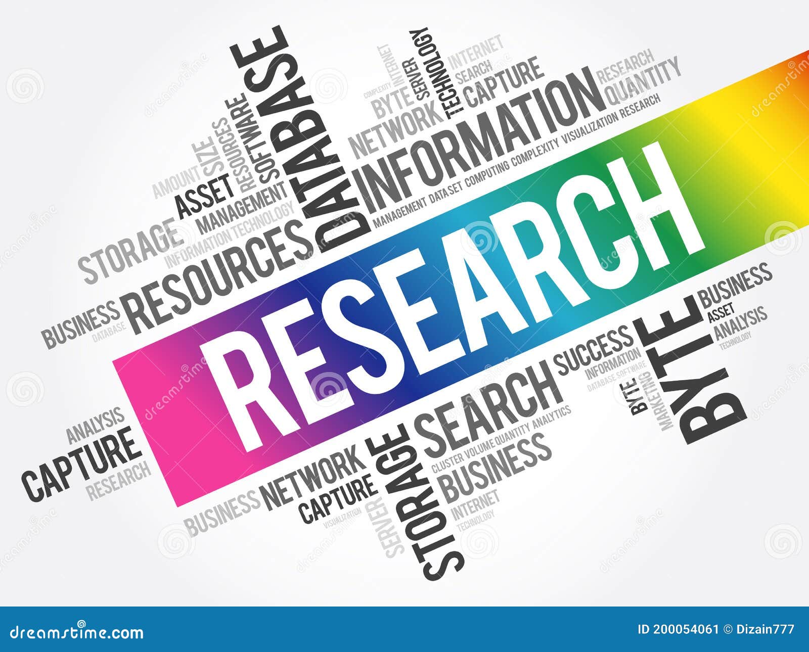 Research Word Cloud Collage Stock Illustration - Illustration of ...