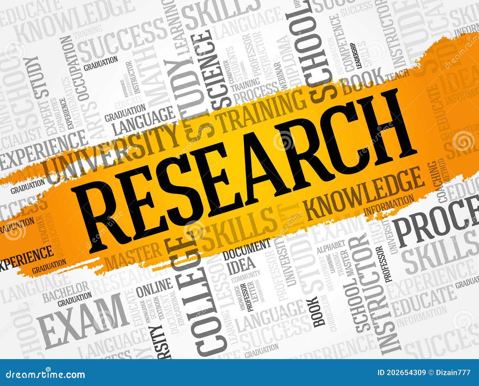 Research Word Cloud Collage Stock Illustration Illustration Of