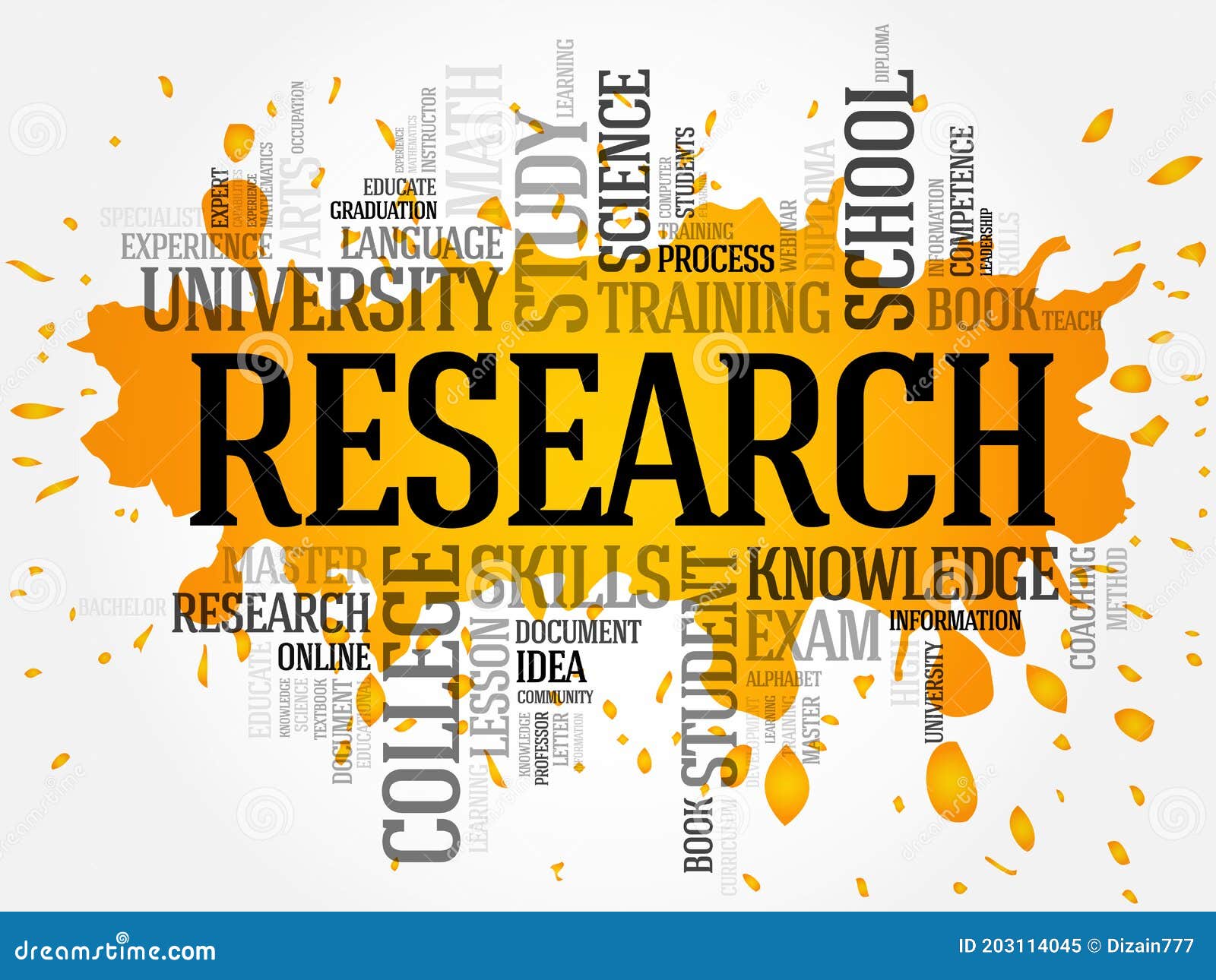 Research Word Cloud Collage Stock Illustration - Illustration of lesson ...