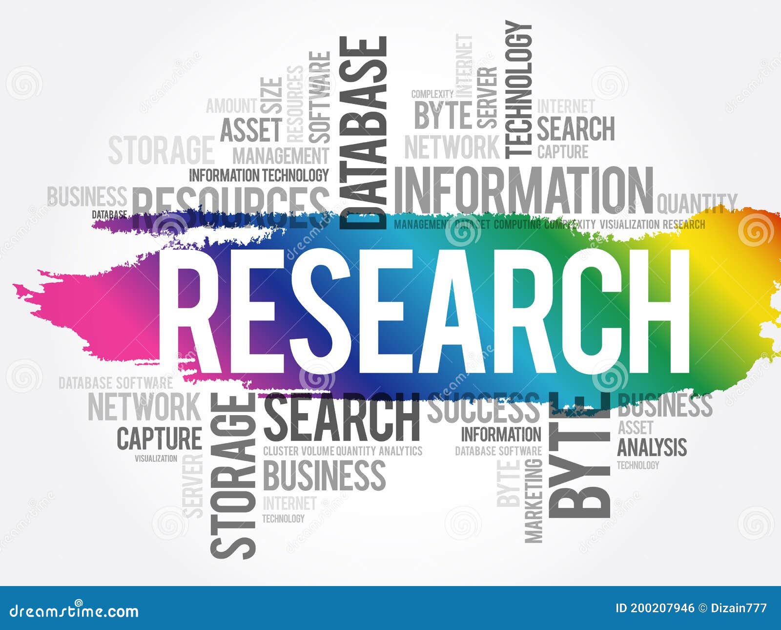 Research Word Cloud Collage Stock Illustration Illustration Of