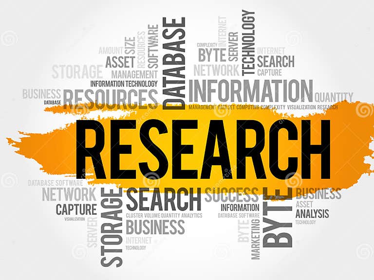 Research Word Cloud Collage Stock Illustration Illustration Of