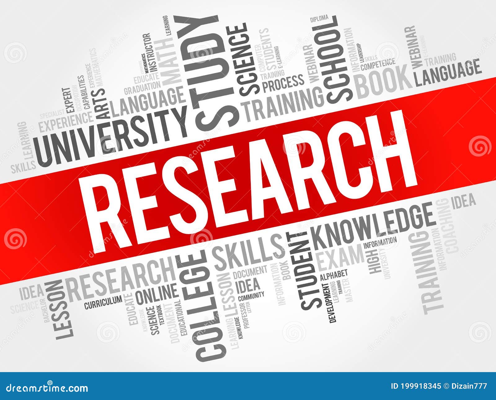 Research Word Cloud Collage Stock Illustration - Illustration of ...