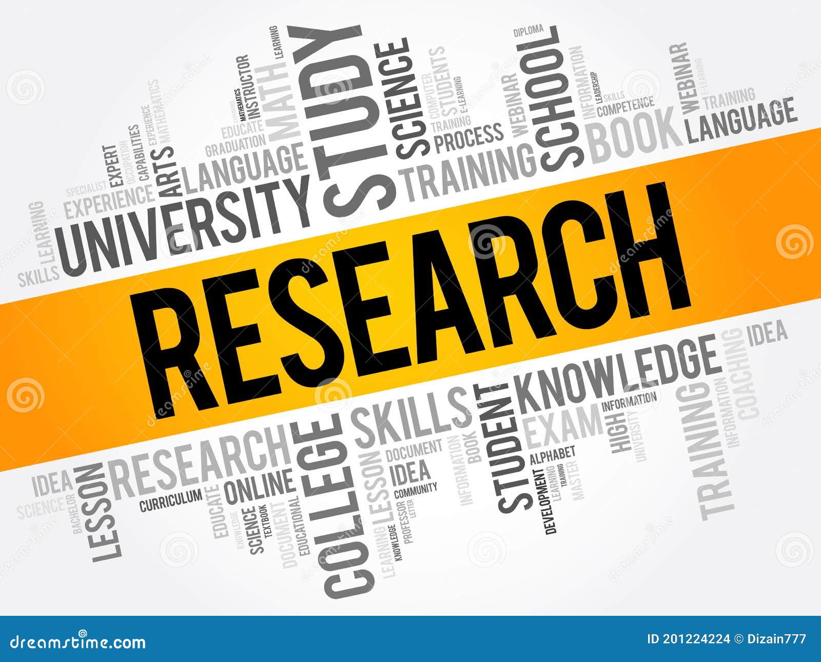 Research Word Cloud Collage Stock Illustration - Illustration of lesson ...