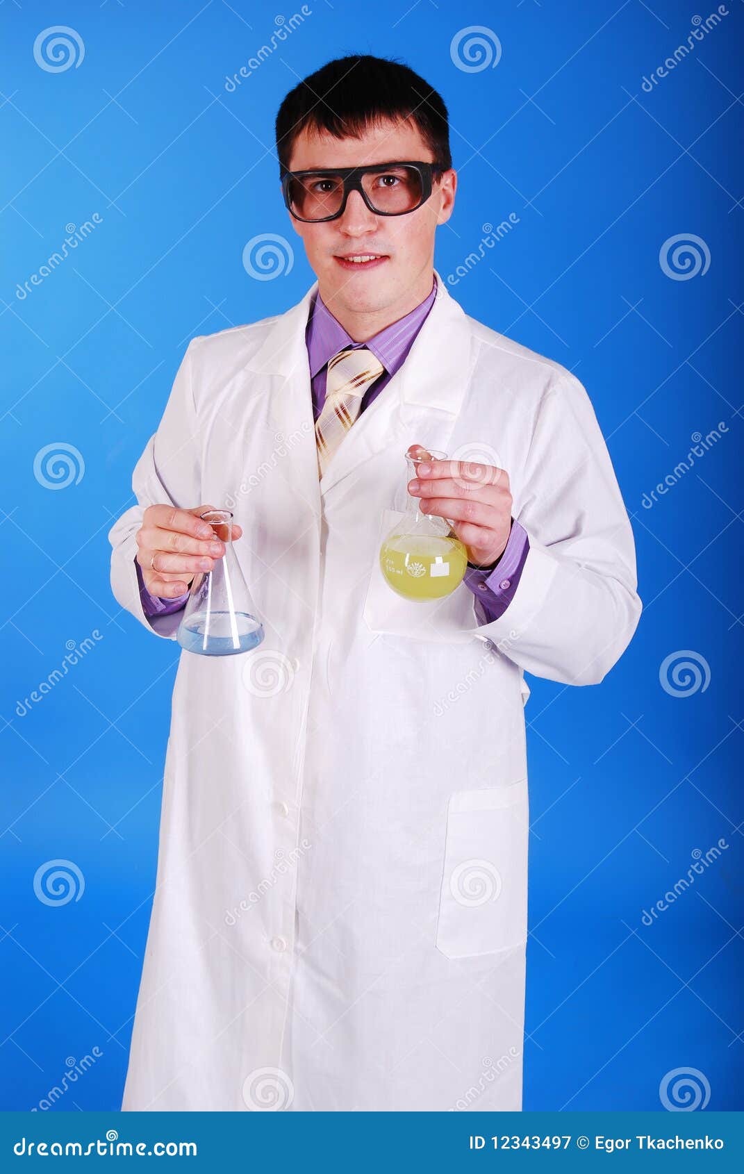 Researcher. stock image. Image of glass, concentration - 12343497
