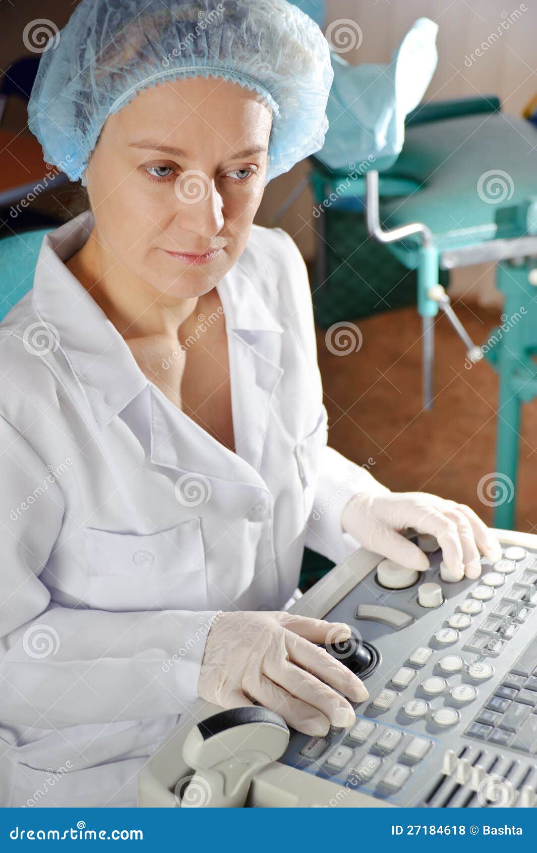 Researcher. stock photo. Image of female, blue, scientist - 27184618