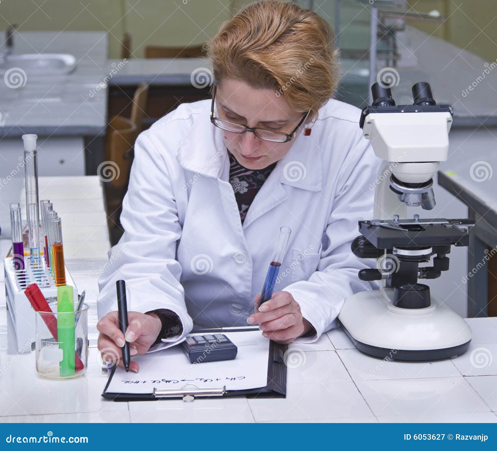 Researcher stock image. Image of notice, microscope, attention - 6053627