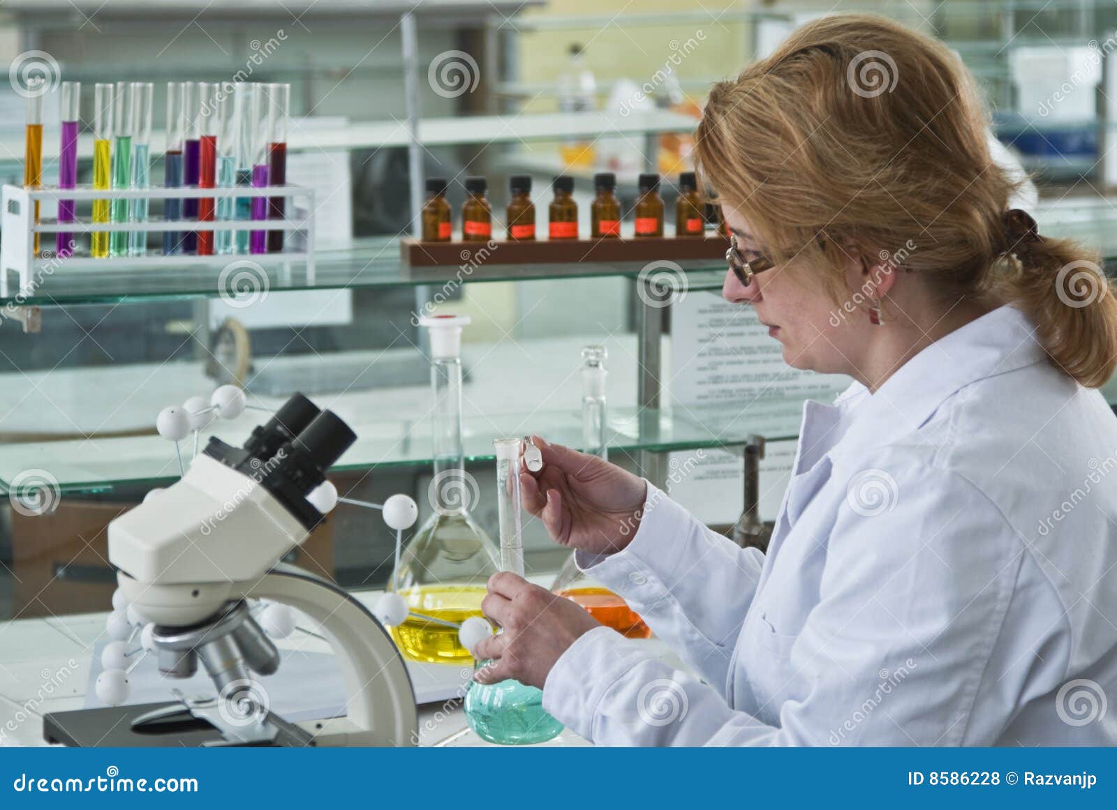 Researcher stock photo. Image of feminine, medicine, dish - 8586228