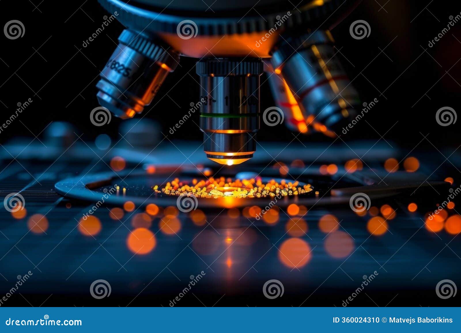 Modern Microscope Magnifies Single Object For Scientific Research ...