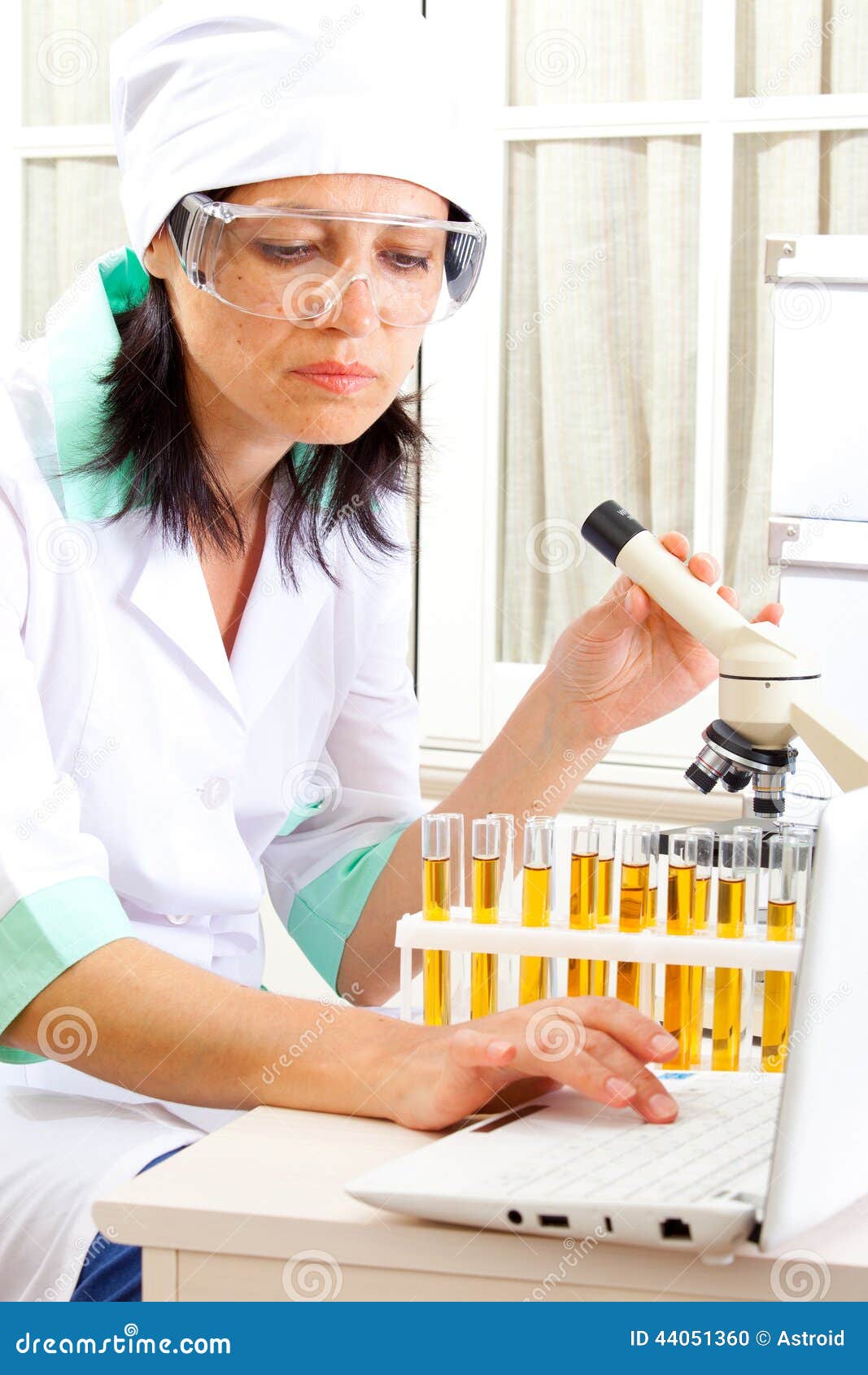 Researcher Brings Data into the Computer Stock Photo - Image of ...