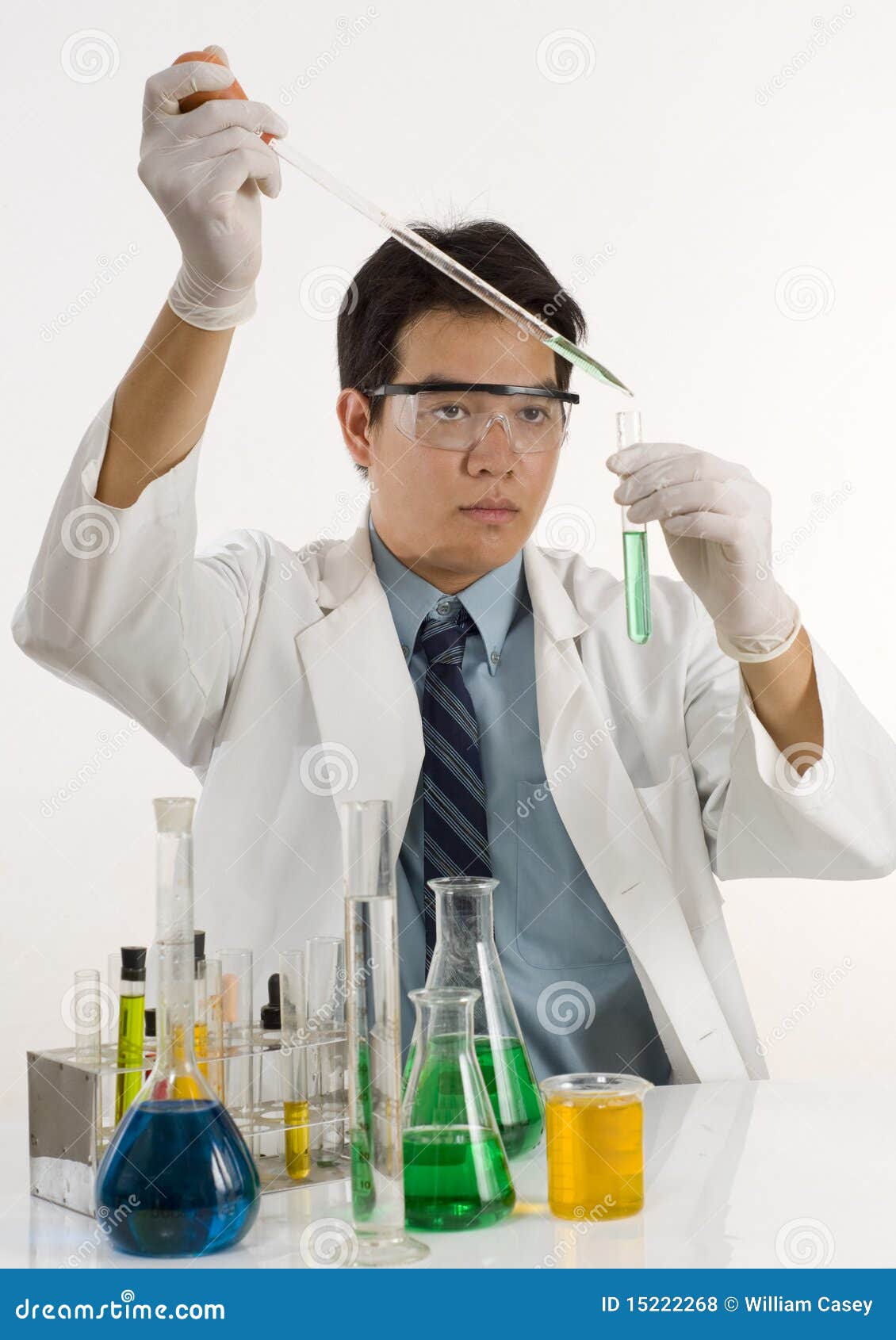 Researcher Conducting Experiment Stock Photo - Image of holding ...