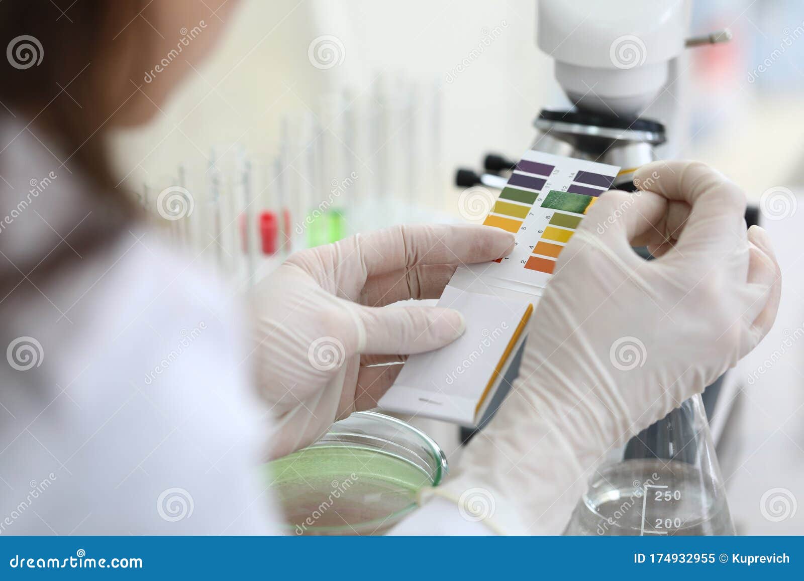 Researcher Doing Comparison Stock Image - Image of flask, concept ...