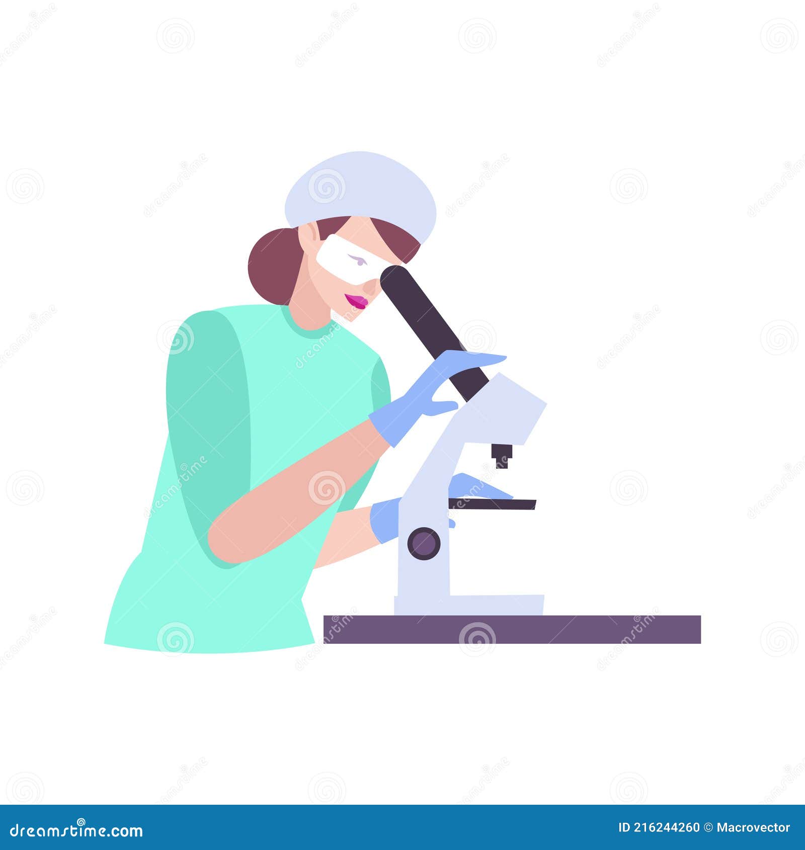 Researcher Flat Icon stock vector. Illustration of object - 216244260