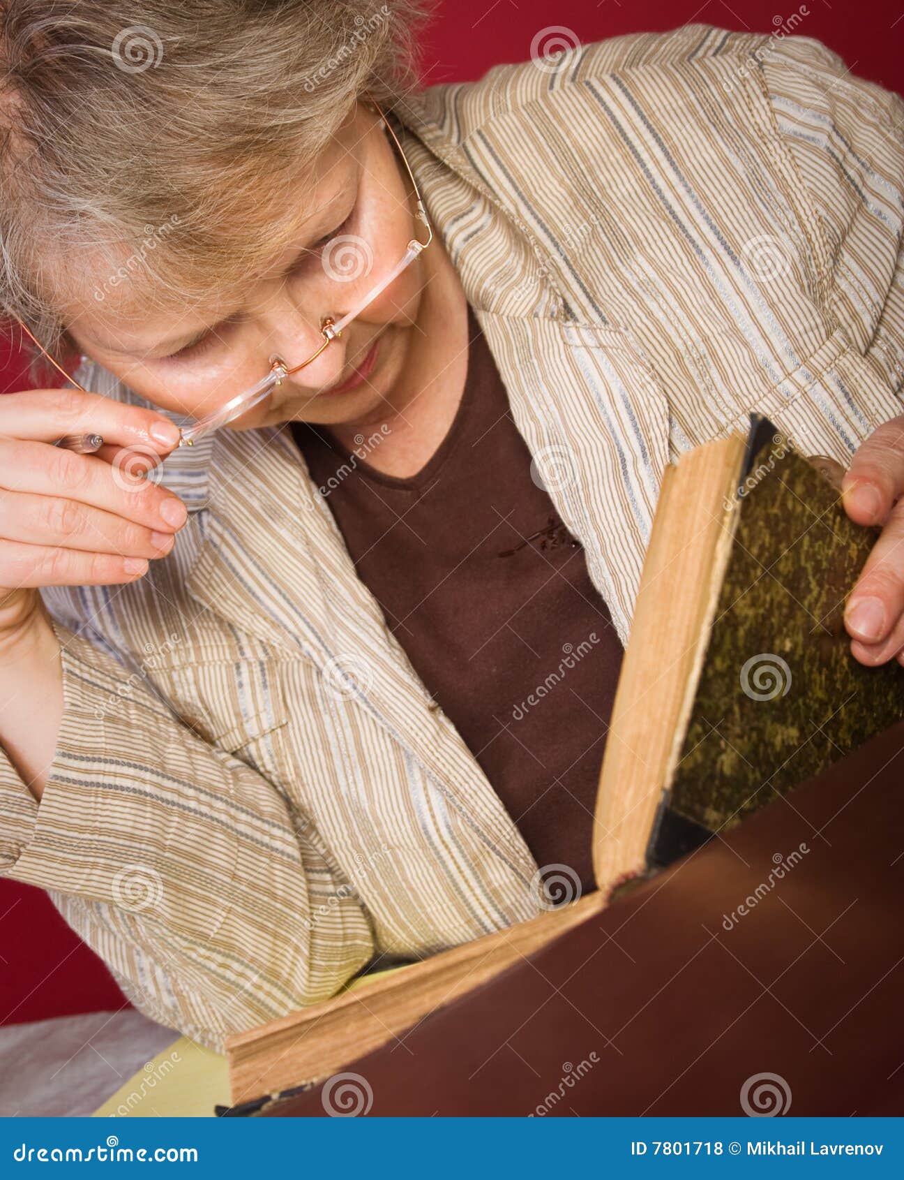 Researcher with Her Books and Notes Stock Photo - Image of author ...