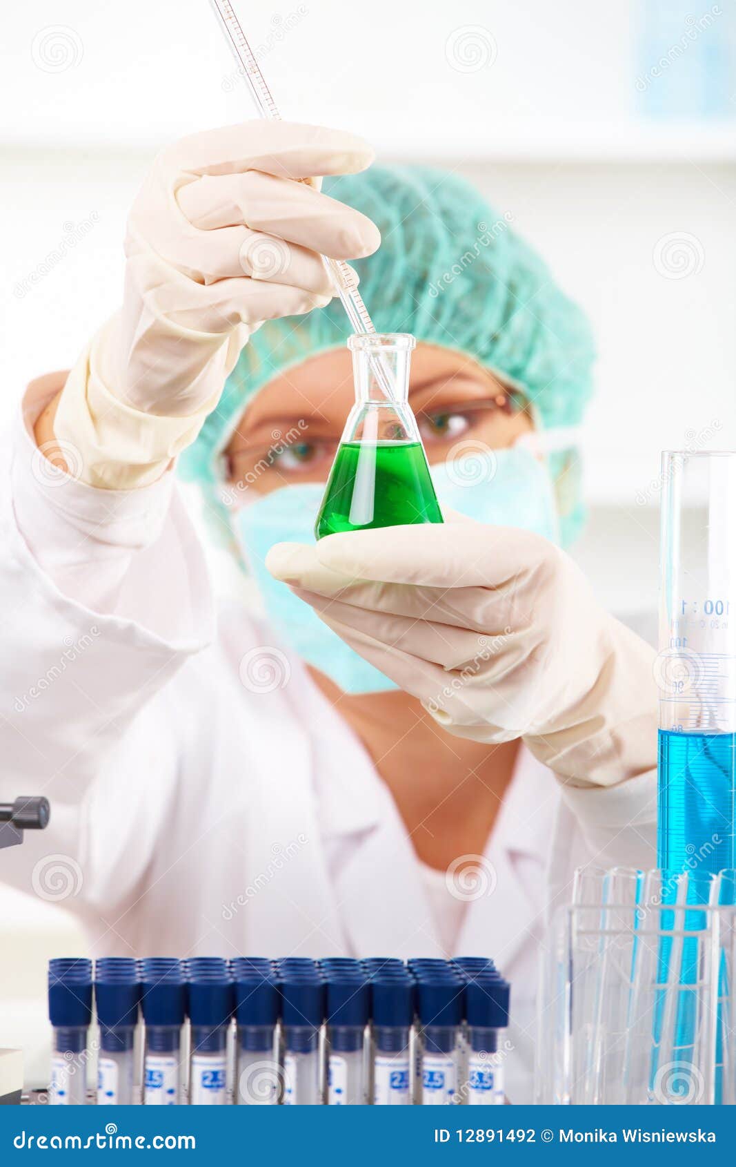 Researcher Holding Up a Test Tube Stock Photo - Image of hospital ...