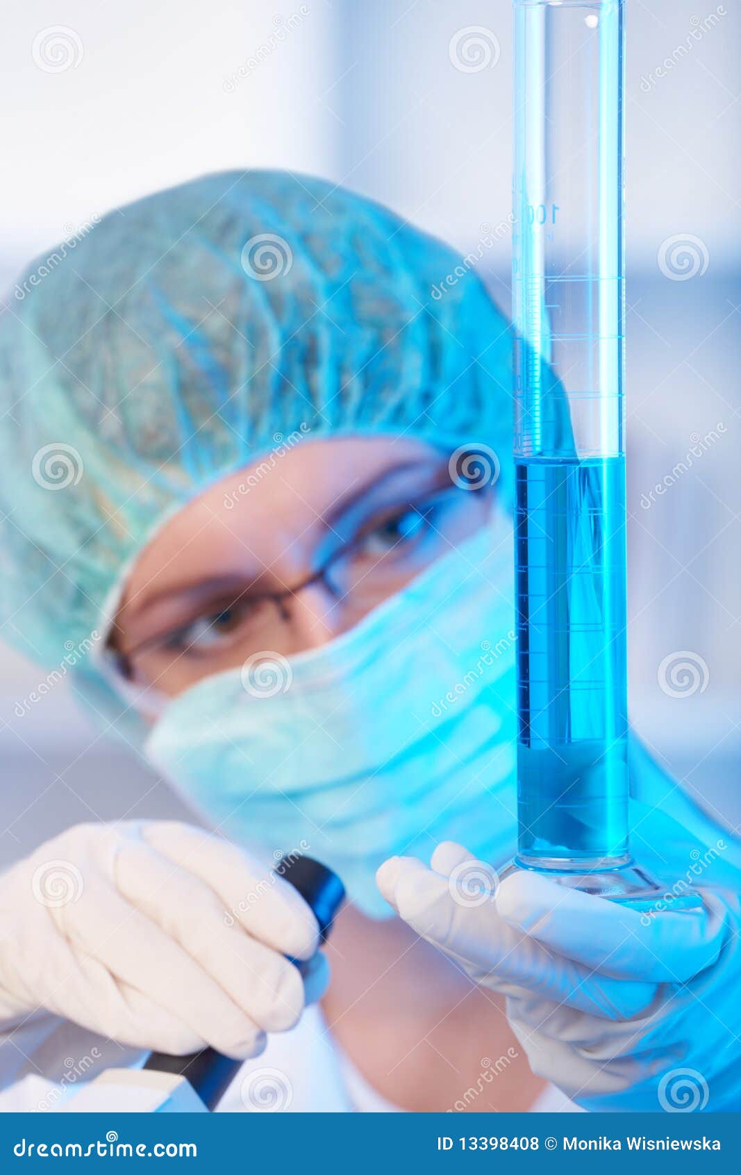 Researcher Holding Up a Test Tube Stock Photo - Image of nurse ...