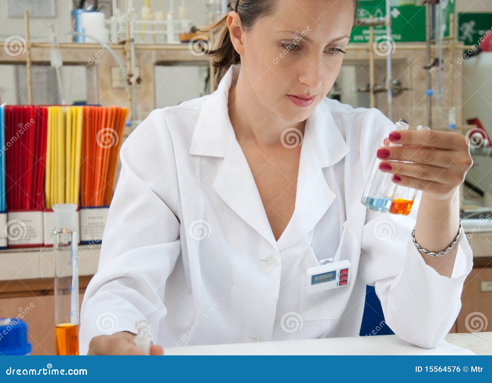 Researcher making analys stock photo. Image of equipment - 15564576