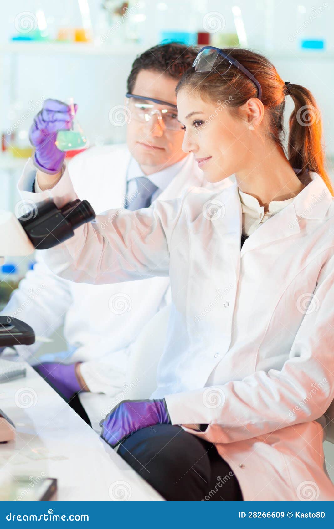 Researcher Observing Indikator Colour Shift. Stock Image - Image of ...