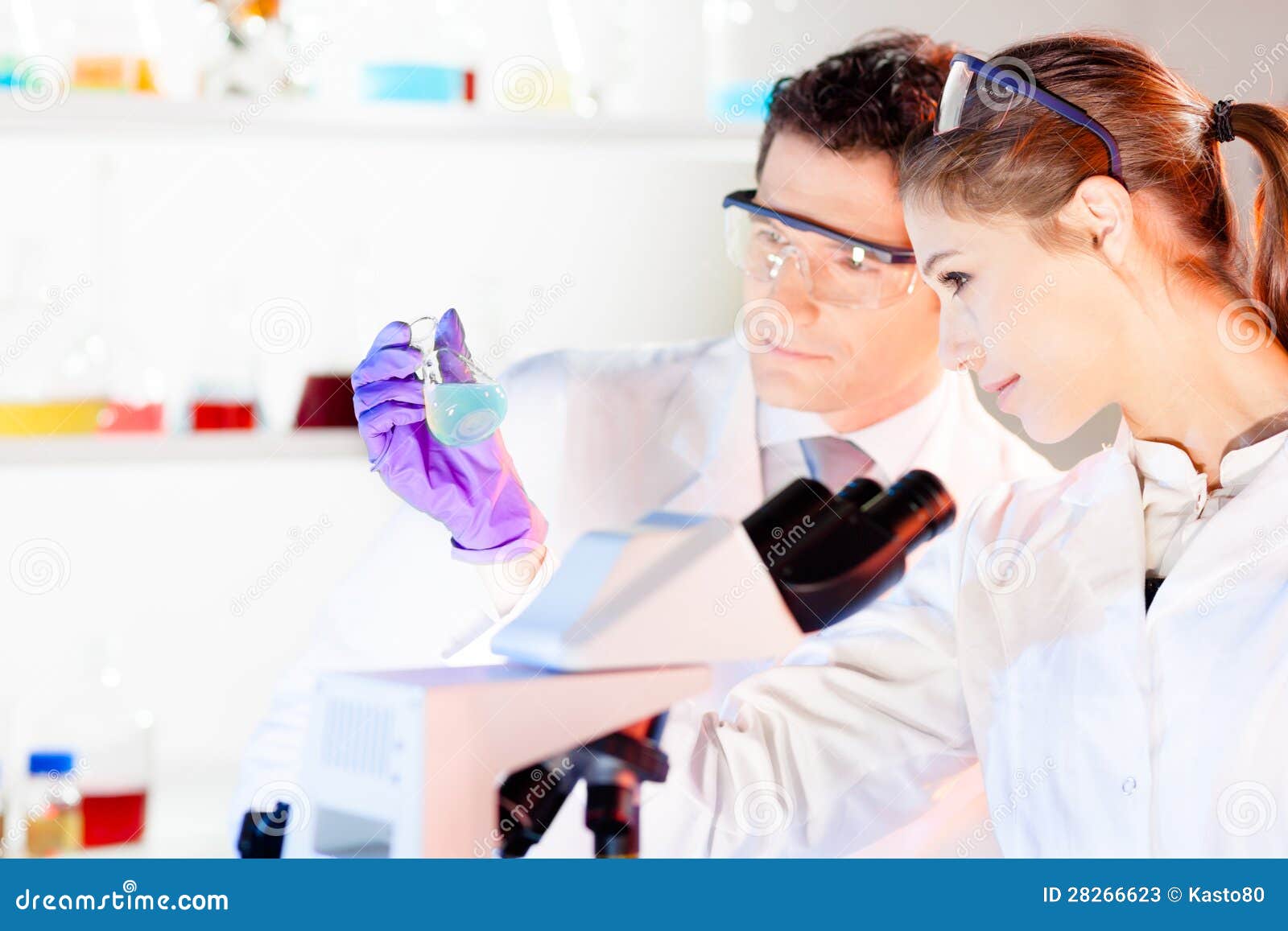 Researcher Observing Indikator Colour Shift. Stock Image - Image of ...