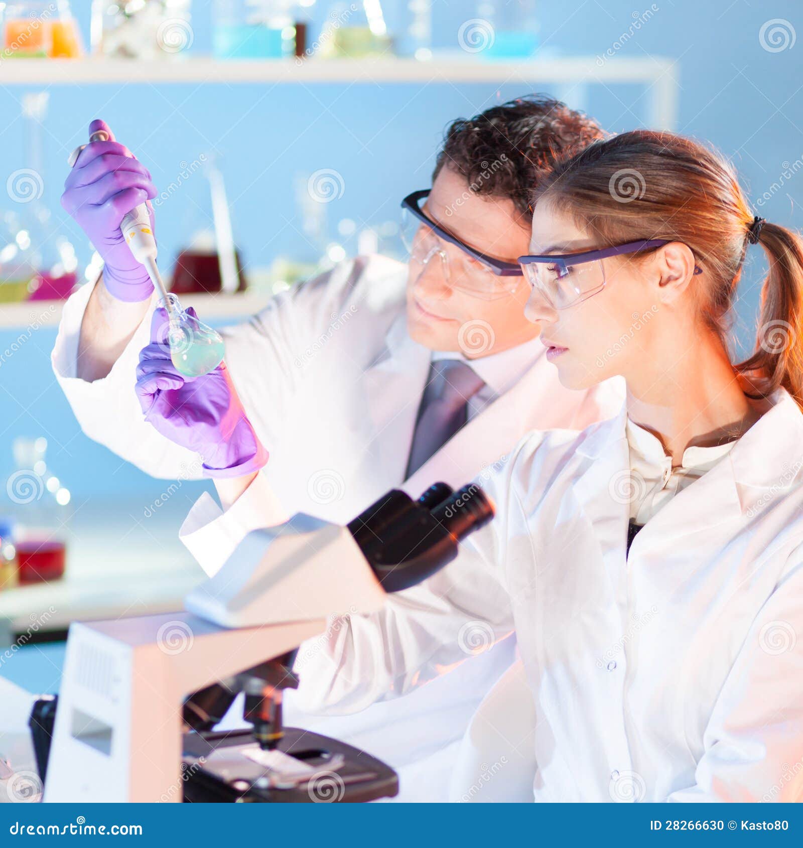 Researcher Observing Indikator Colour Shift. Stock Photo - Image of ...