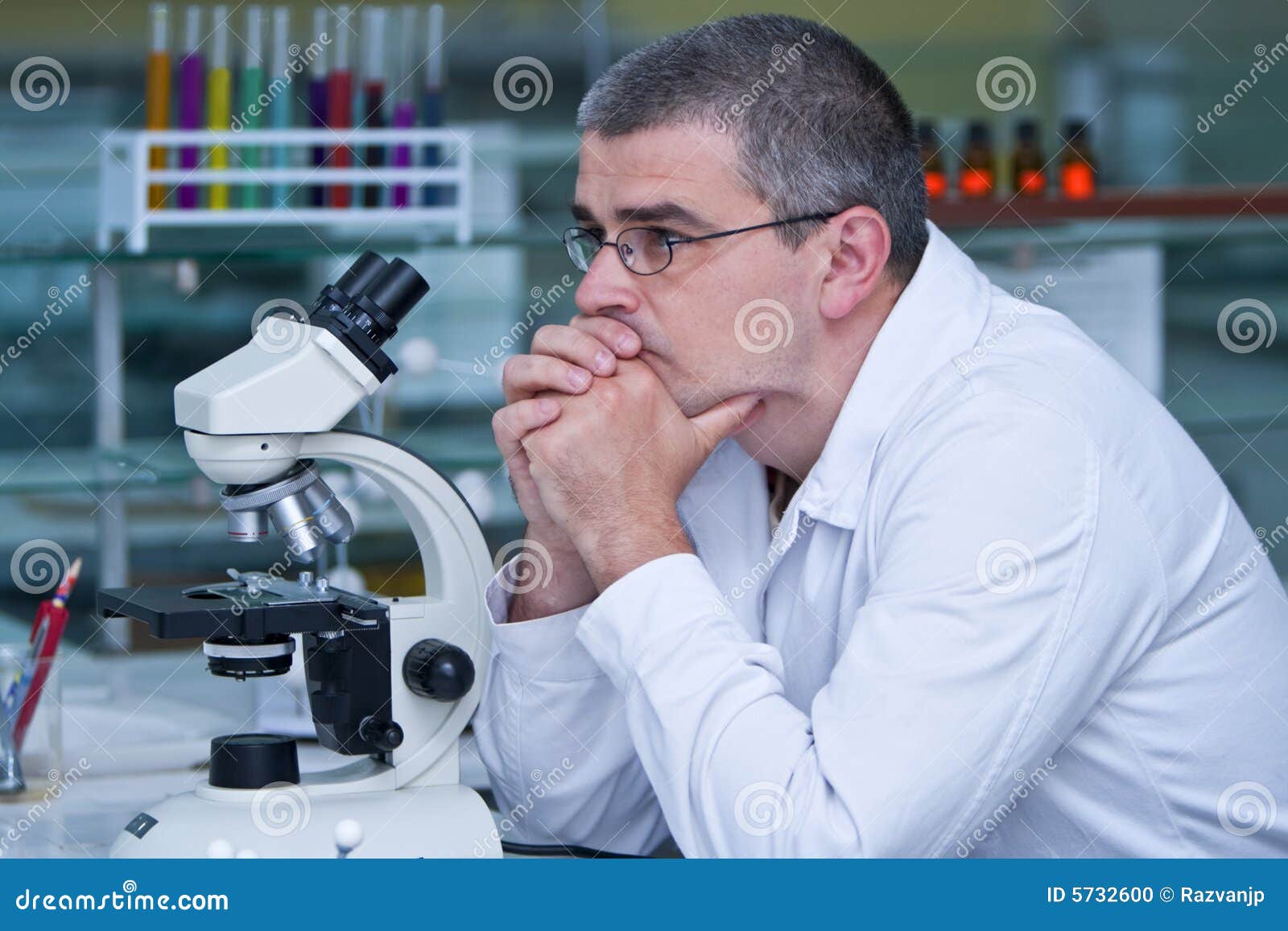 Researcher thinking stock photo. Image of fellow, professor - 5732600