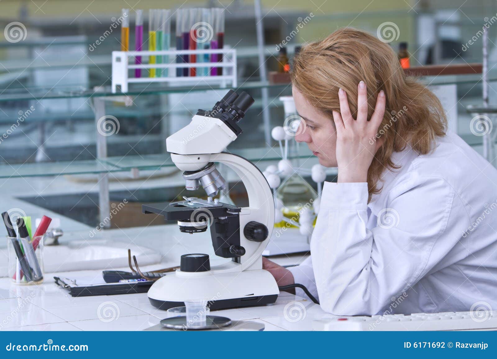 Researcher thinking stock photo. Image of physics, caucasian - 6171692
