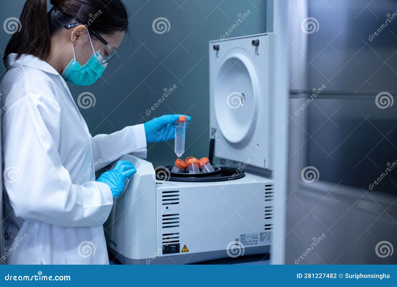 Centrifuge With Sample Vials In Laboratory Stock Image | CartoonDealer ...