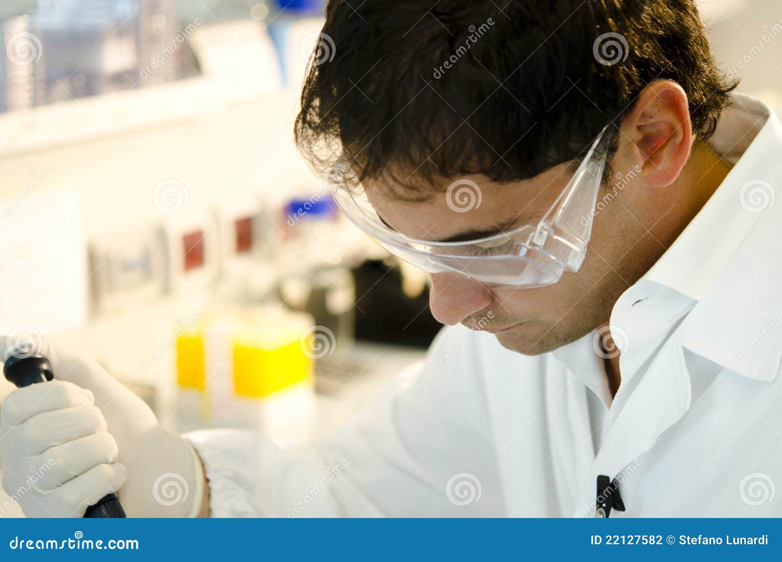 Researcher at work stock photo. Image of horizontal, healthcare - 22127582