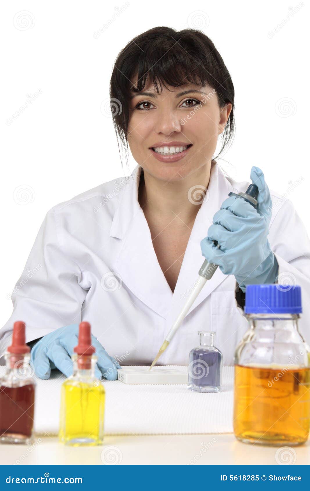 Researcher at work stock image. Image of analyzing, female - 5618285