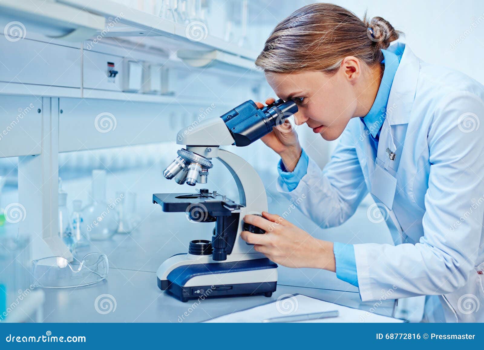 Researcher at work stock photo. Image of research, biotechnology - 68772816