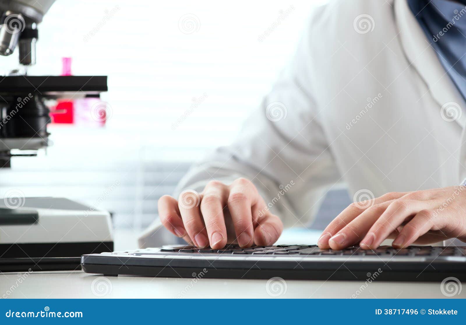 Researcher Working at Computer Stock Photo - Image of computer ...