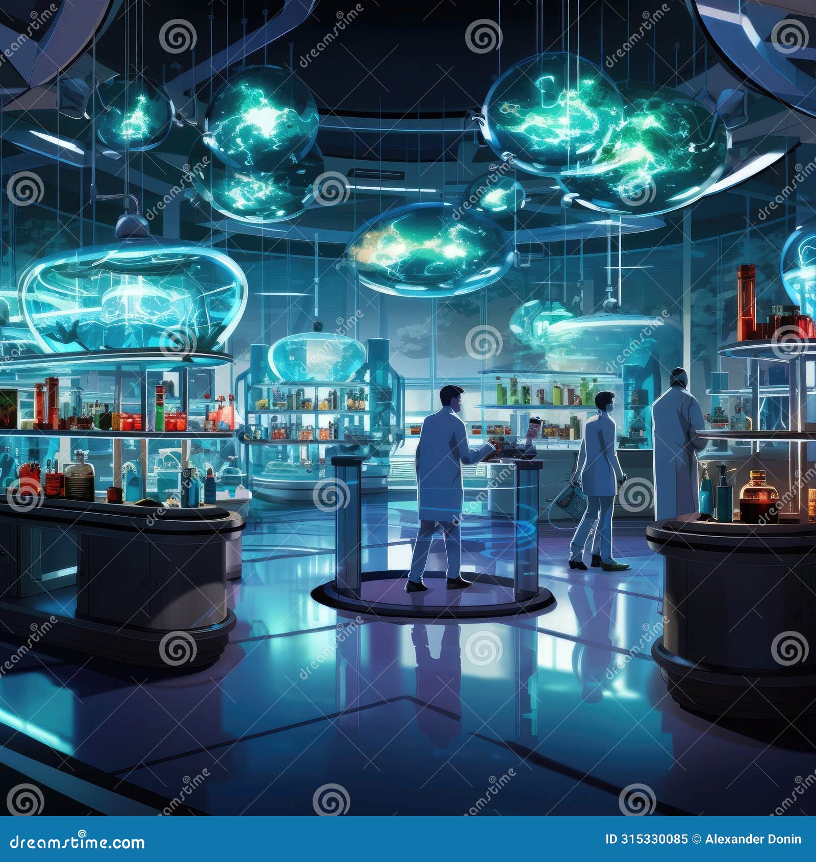 Researchers in a Hightech Lab Working on Cuttingedge Projects Stock ...