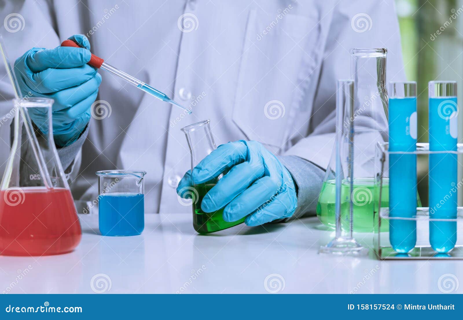 Researchers are Investigating the Chemical Laboratory Stock Photo ...
