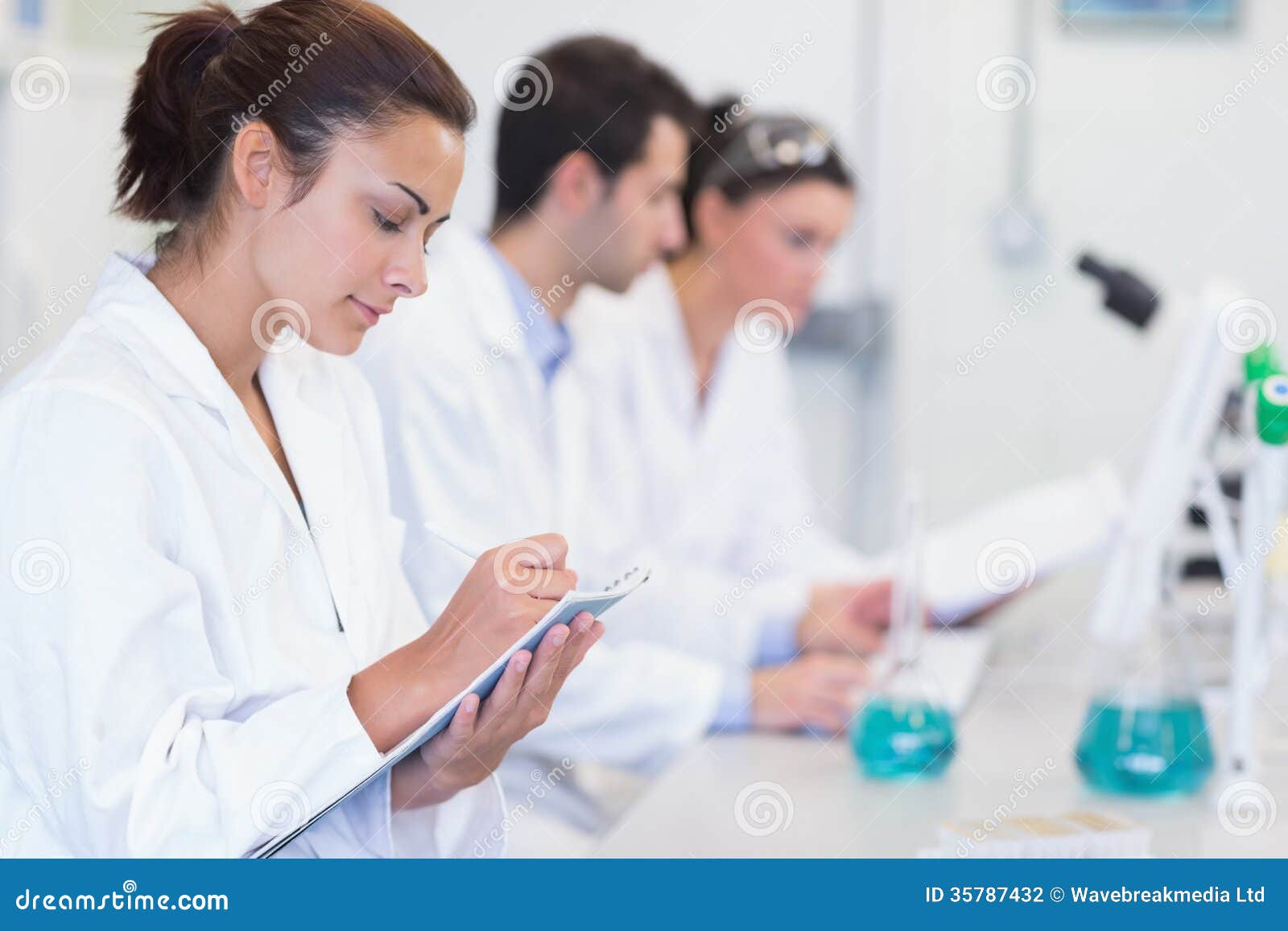 Researchers Working on Experiments in the Laboratory Stock Photo ...