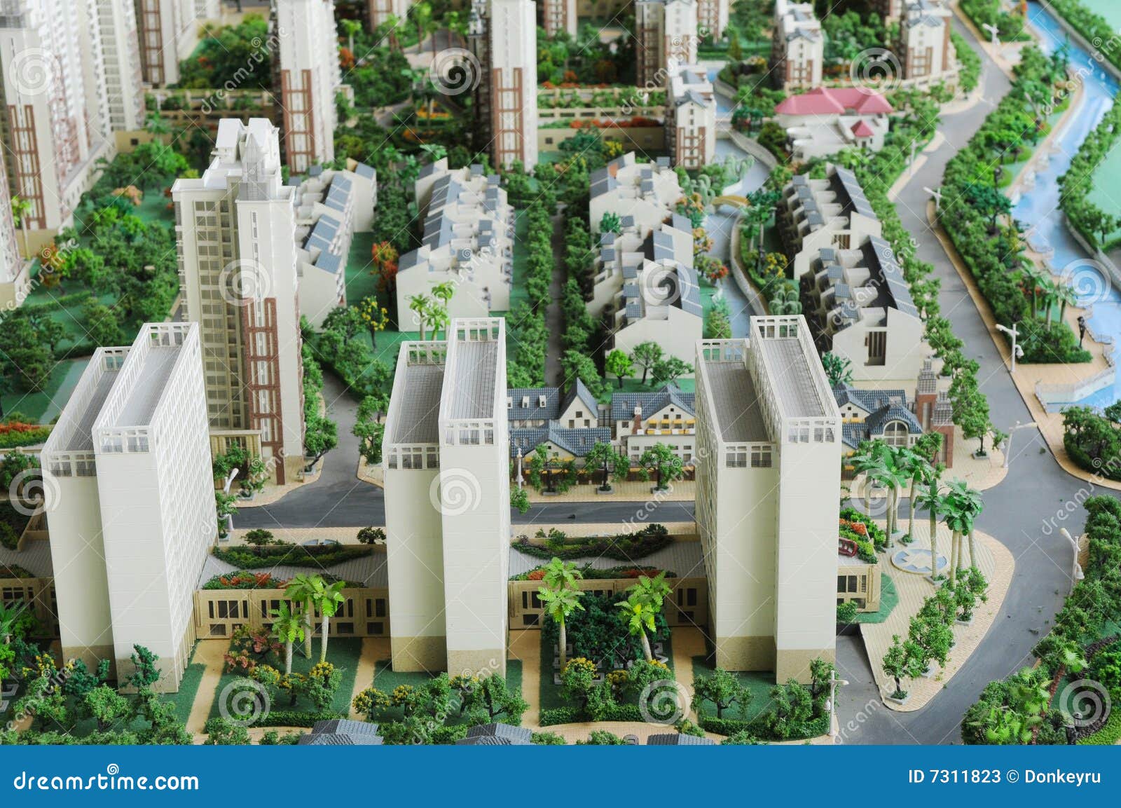 The resedential area model stock image. Image of high - 7311823