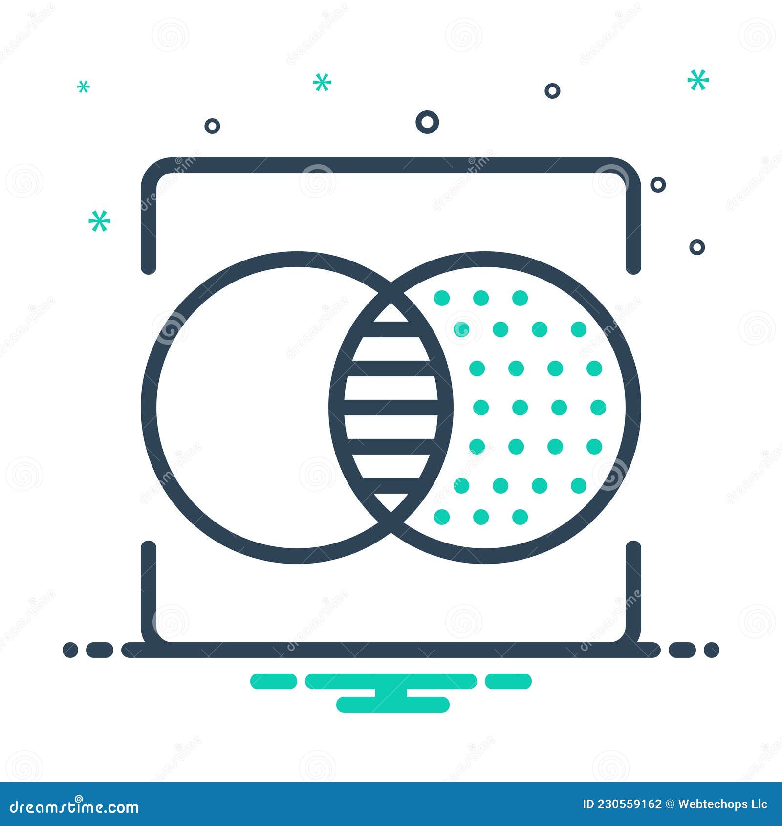 Mix Icon for Resemble, Feature and Intersect Stock Vector ...