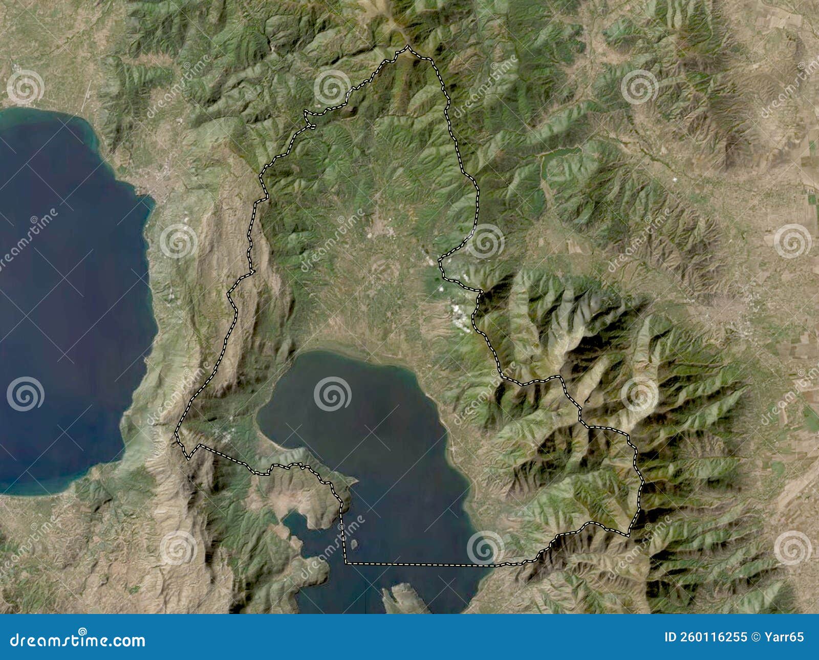 Resen, Macedonia. Low-res Satellite. No Legend Stock Illustration ...