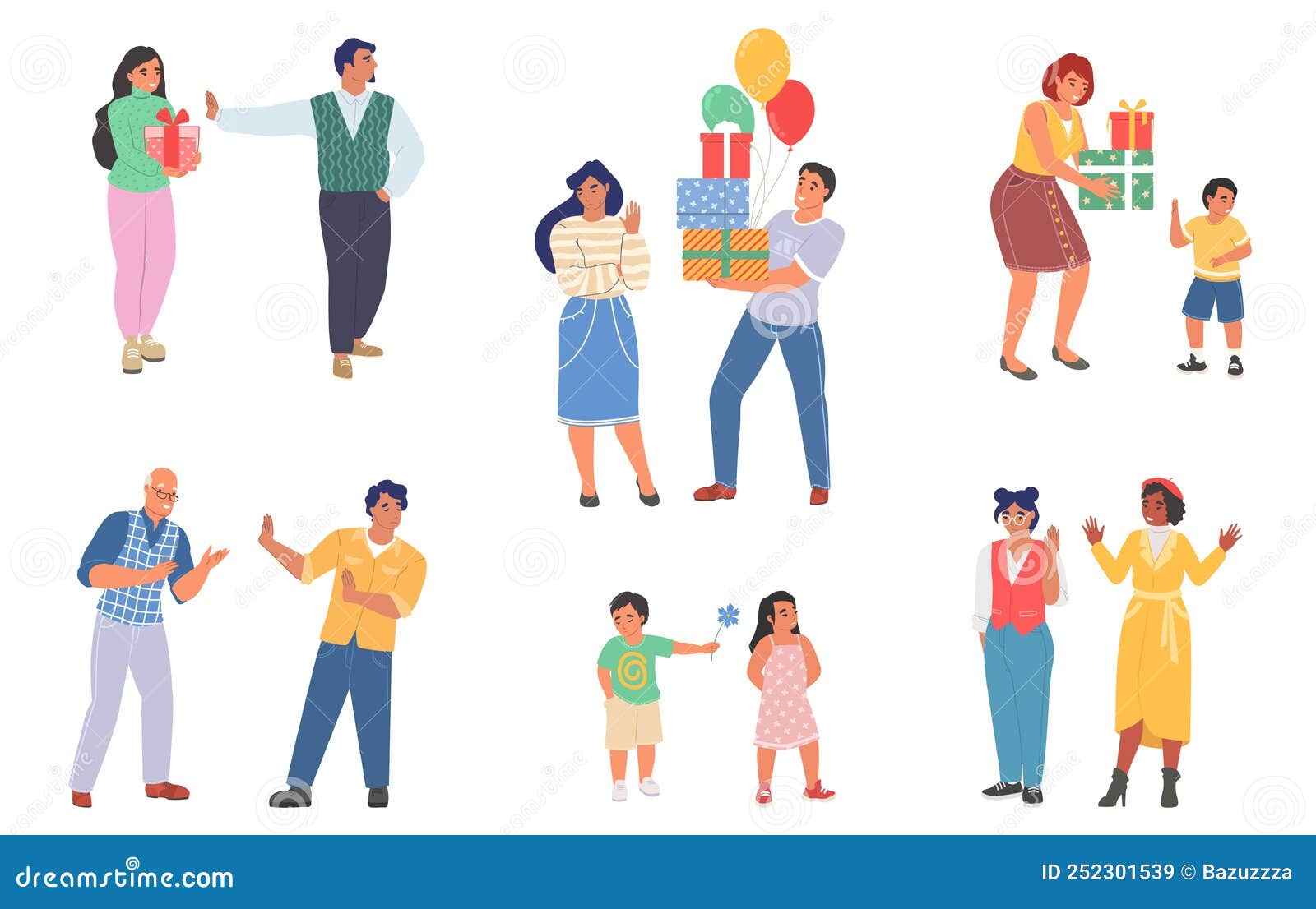 Resentment Concept Vector Adults and Kid Set Stock Vector ...