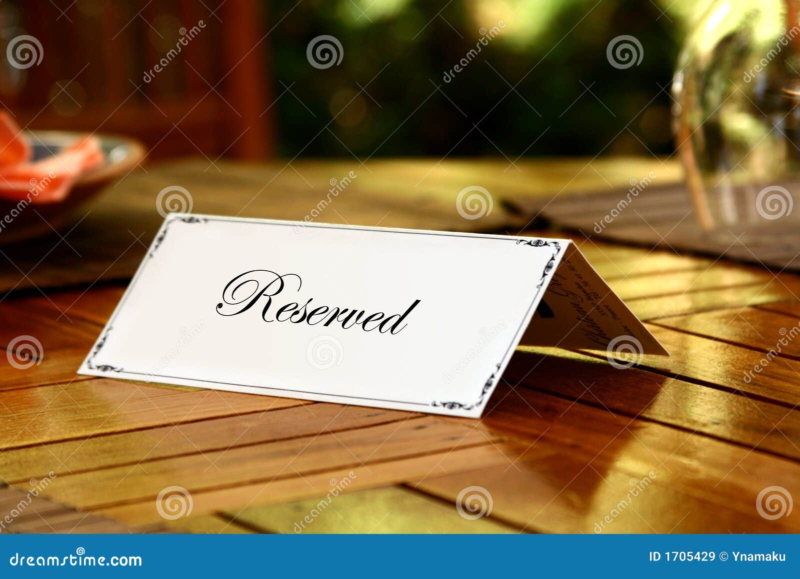 Reservation stock image. Image of bouquet, expensive, bright - 1705429