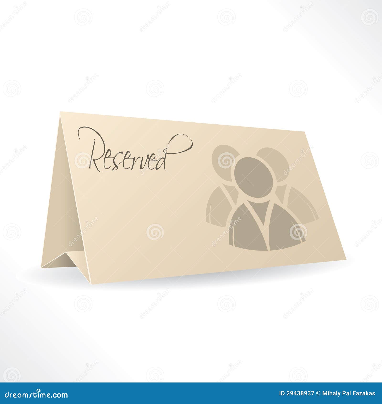 Reservation card with icon stock vector. Illustration of reserved ...