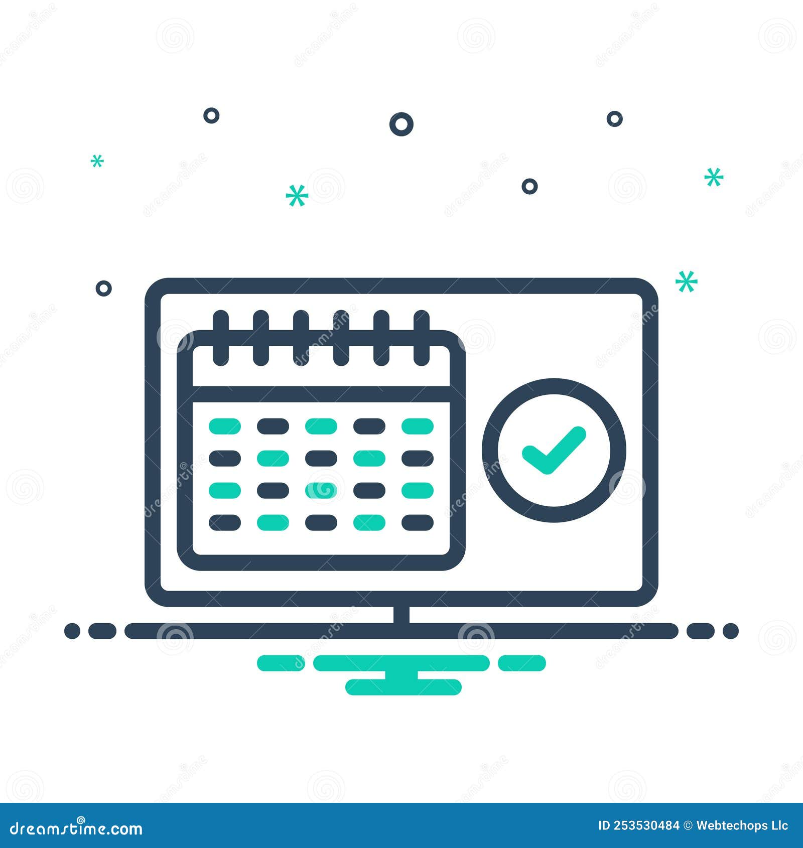 Mix Icon for Reservation, Facilities and Online Stock Vector ...