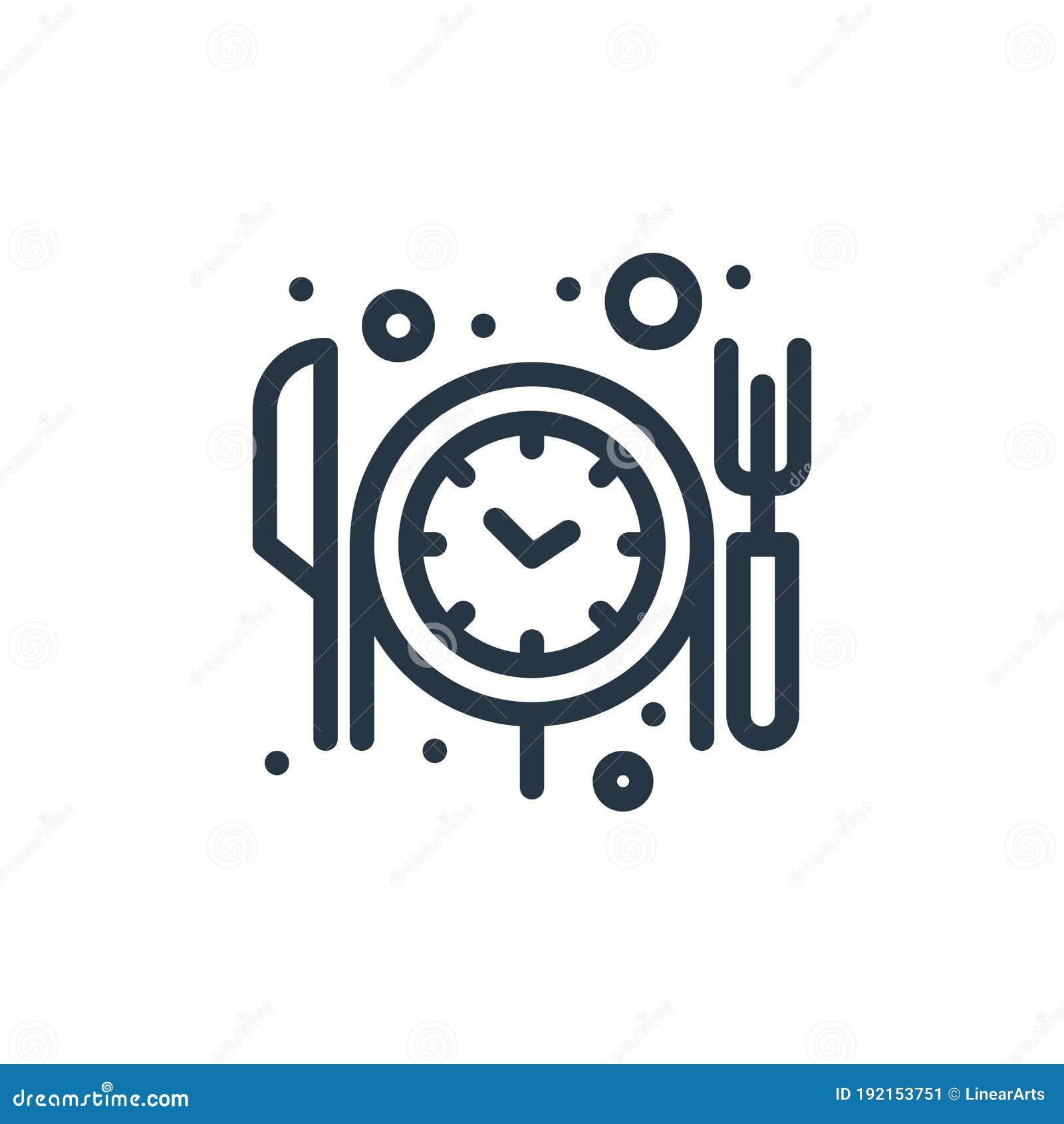 Reservation Icon Vector from Food Concept. Thin Line Illustration of ...