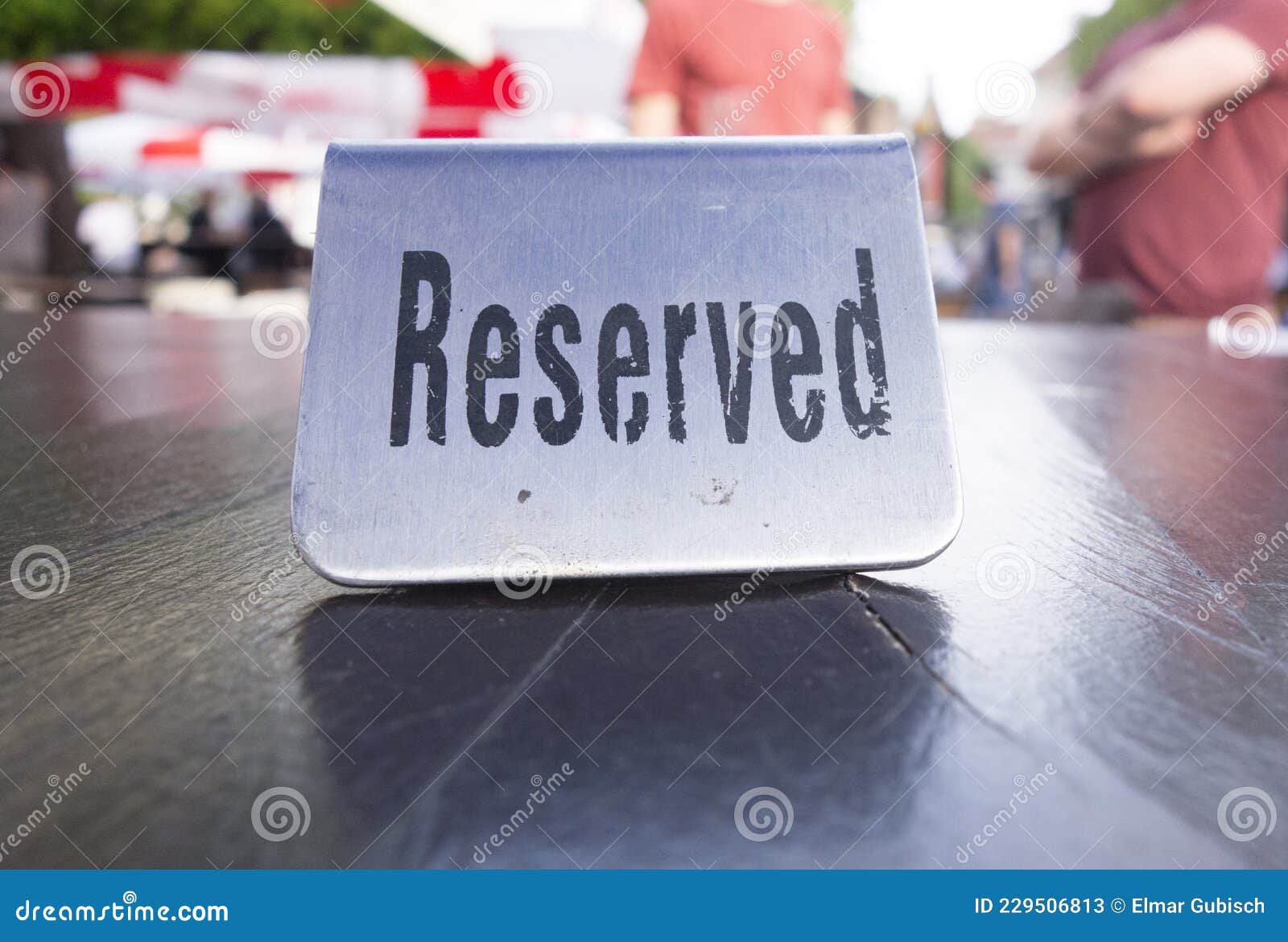 Reservation Sign in a Pub or Restaurant Stock Image - Image of ...