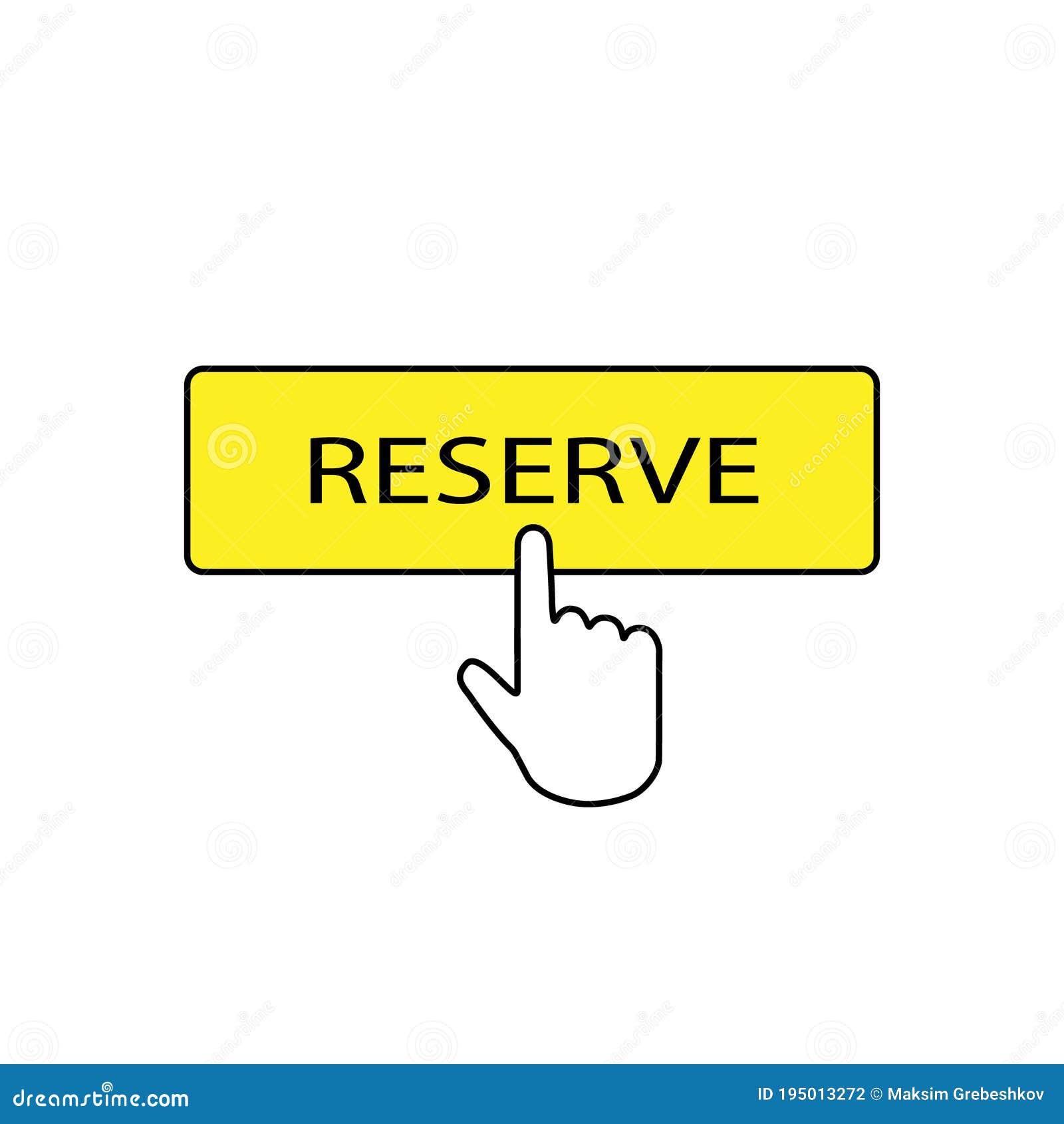 Reserve button vector icon stock illustration. Illustration of business ...