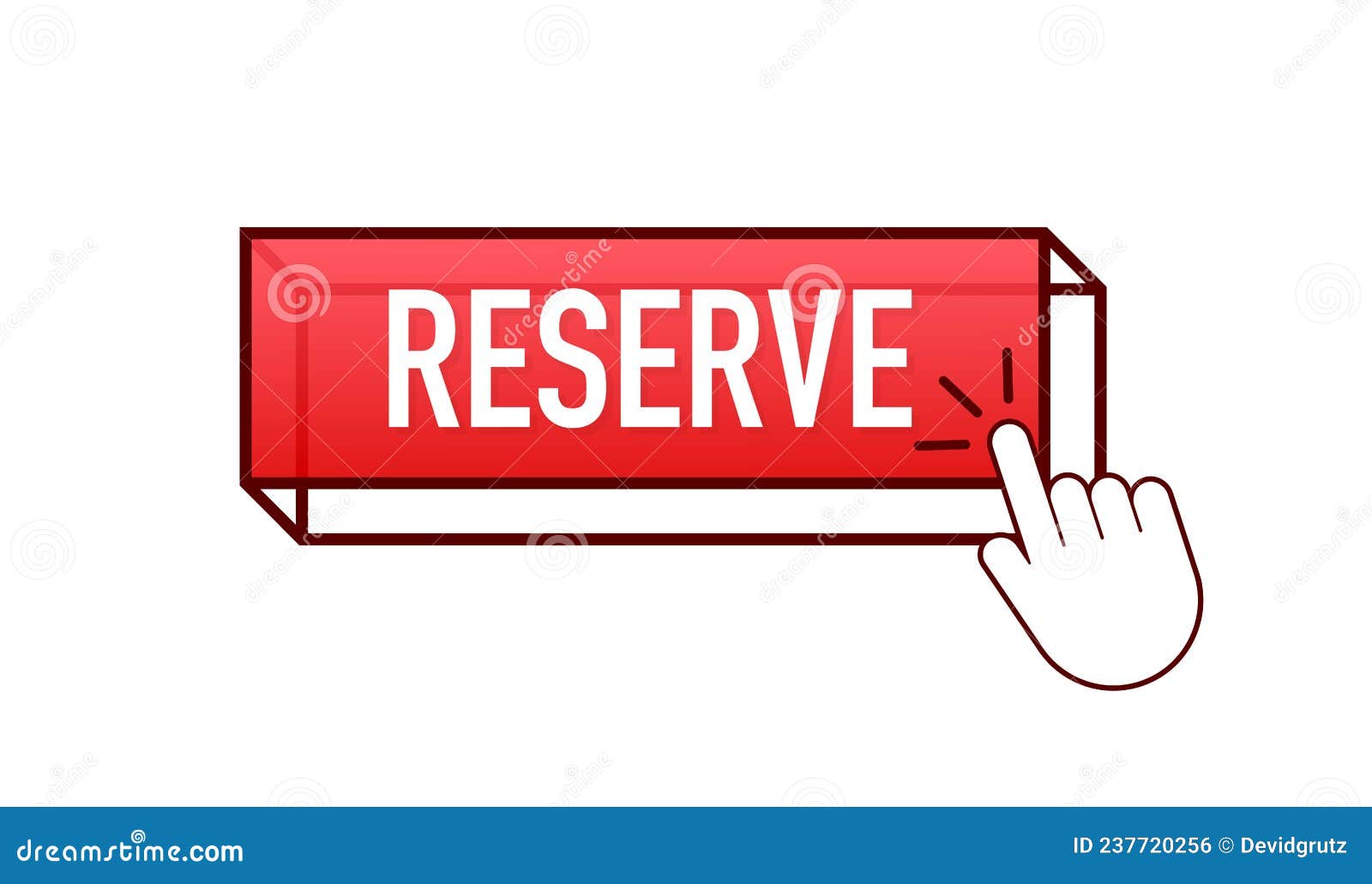 Reserve Flat Button. Vector Illustration. Travel Vector Icon. Online ...