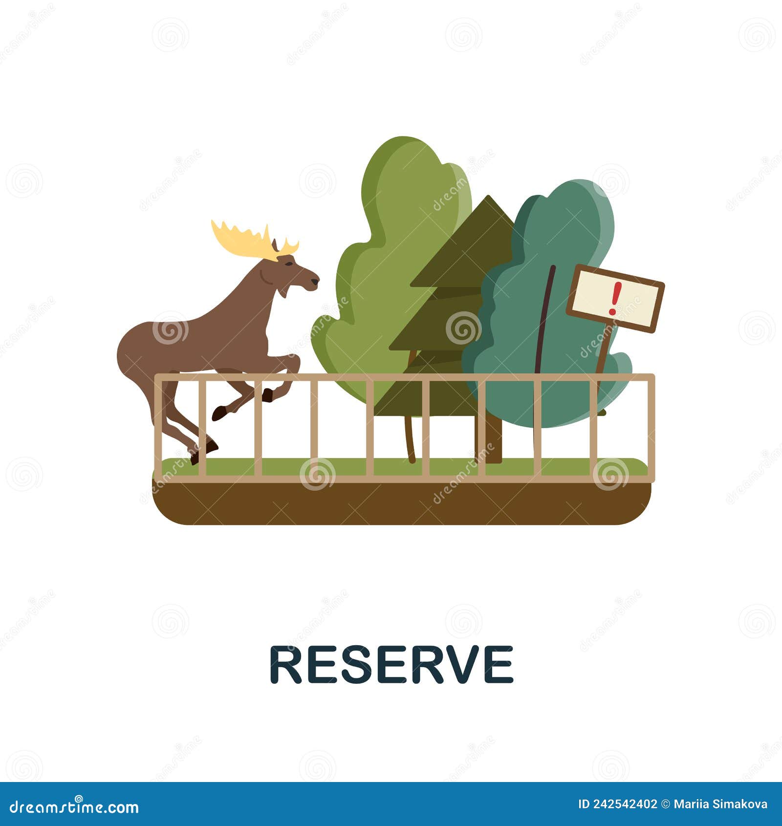 Reserve Flat Icon. Colored Element Sign from Nature Collection. Flat ...