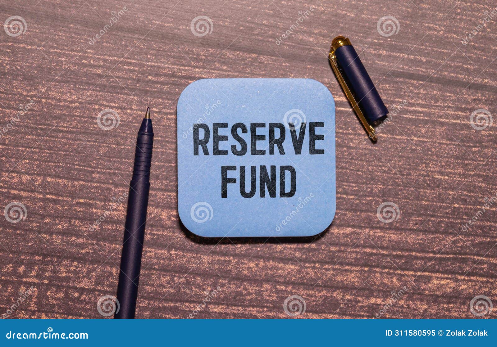 Reserve Fund is Shown on a Photo Using the Text. Stock Image - Image of ...