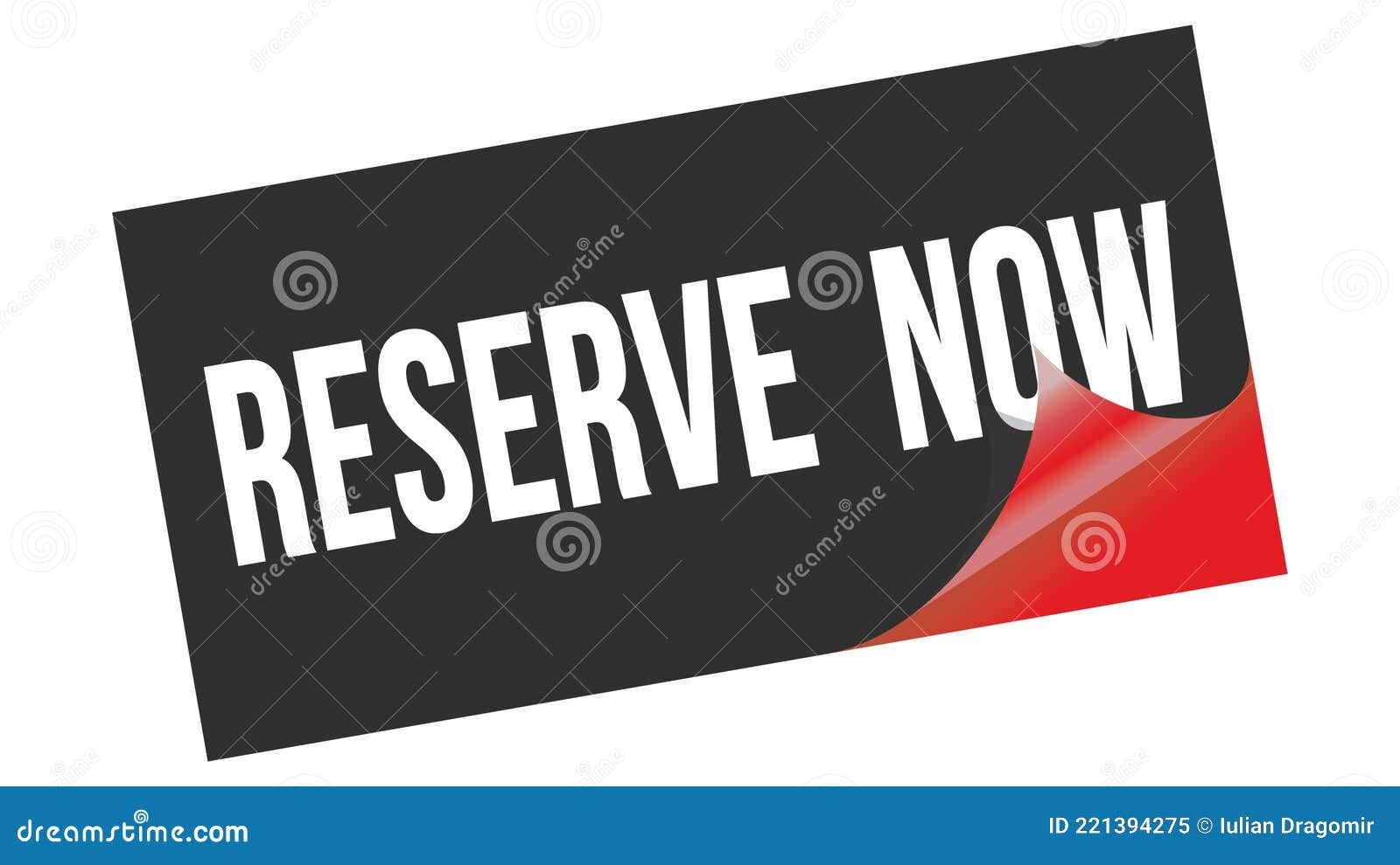 RESERVE NOW Text on Black Red Sticker Stamp Stock Illustration ...
