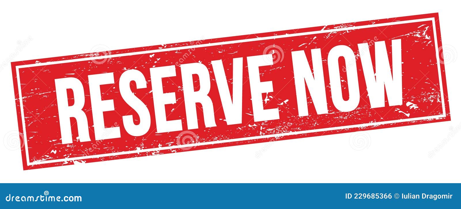 RESERVE NOW Text on Red Grungy Rectangle Stamp Stock Illustration ...